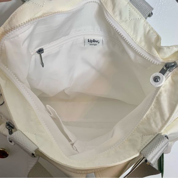 Kipling | Bags | Nwt Kipling The Pia Tote Stylish Tote Off White With ...